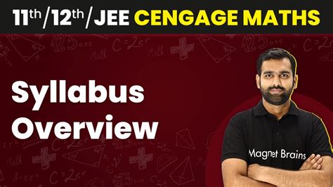 Cengage Maths Syllabus Overview Class 11 12 Jee Mains And Advanced Youtube