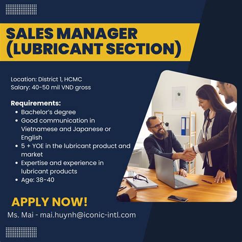Lubricant Hiring Lubricantproduct Lubricanmarket Salesmanager