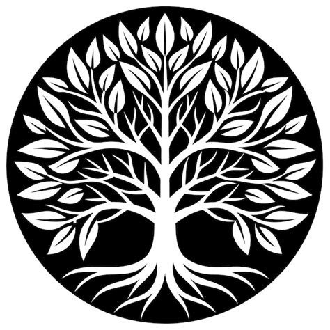 Versatile Abstract Tree Icons Circular Logo Templates For Garden And Nature Themes Premium AI