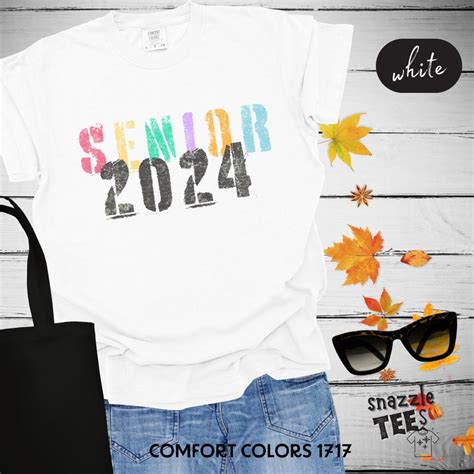 Senior 2024 Stencil 2024 Grad Class Of 24 Senior T Senior Year High School College