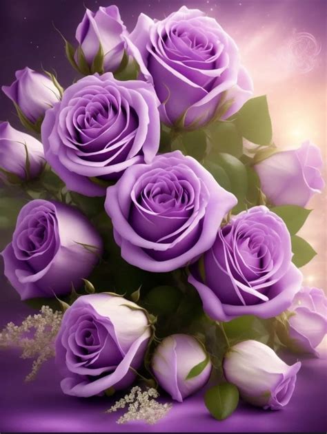 Beautiful Purple Rose Bouquet Purple Roses Images Lavender Roses