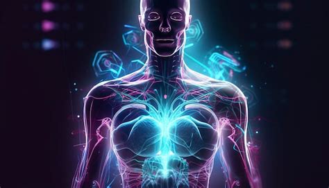 Premium Ai Image Artificial Intelligence A Humanoid Cyber Human With A Neural Network Thinks