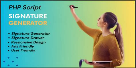 Signature Generator Php Script By Codesmashars83 Codester
