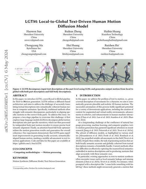 Lgtm Local To Global Text Driven Human Motion Diffusion Model 智源社区论文