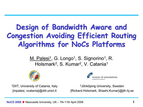 PPT Design Of Bandwidth Bandwidth Aware Aware And And Design Of