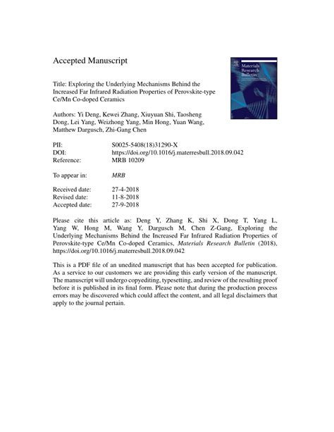 Pdf Nanostructured Thermoelectric Materials Current Research And