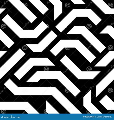 Vector Futuristic Texture Seamless Pattern Stock Vector Illustration