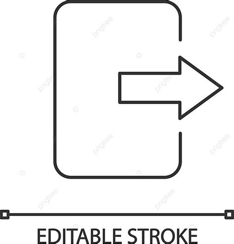 exit button linear icon interface exit web vector interface exit web png and vector with