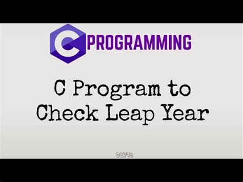 13 Program To Check Leap Year C Programming C Coding Cs