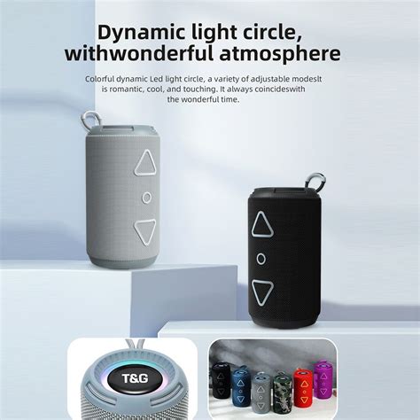 T G Tg Portable Wireless D Stereo Subwoofer Bluetooth Speaker Support Fm Led Atmosphere