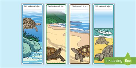 Free Tortoise Themed Bookmarks Profesor Hizo Twinkl
