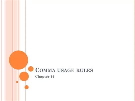 PPT Comma Usage Rules PowerPoint Presentation Free Download ID