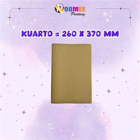 Sampul Buku Coklat Samson Polos Kwarto Sidu Boxi Campus Sampul Buku Simpel Isi Lembar