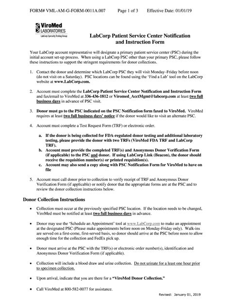 LabCorp Patient Service Center Instructions Fill Out And Sign Printable PDF Template