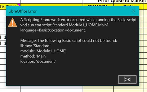 Framework Scripting Error English Ask Libreoffice