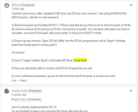 solved stm32h745i disco bricked no connection even with b page 2