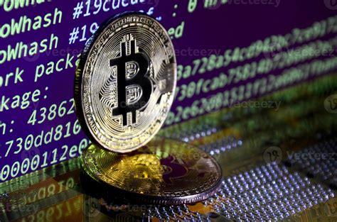 The Digital Process Of Cryptocurrency Mining By Using The Gpus Bitcoins And Video Card On A