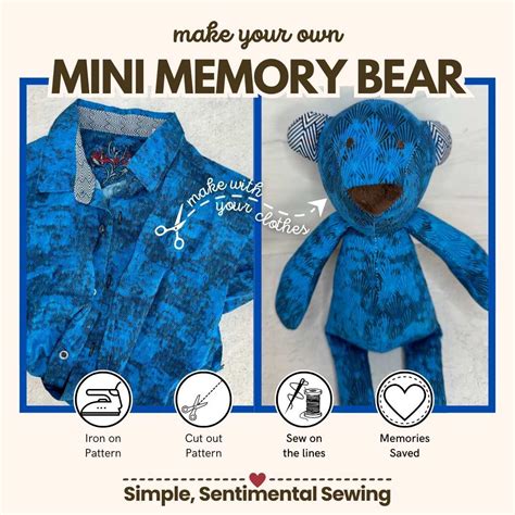 The Patchwork Bear Diy Make Your Own Mini Memory Bear Pattern Shop