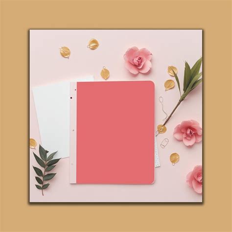 Premium Psd Floral Notebook Mockup Design