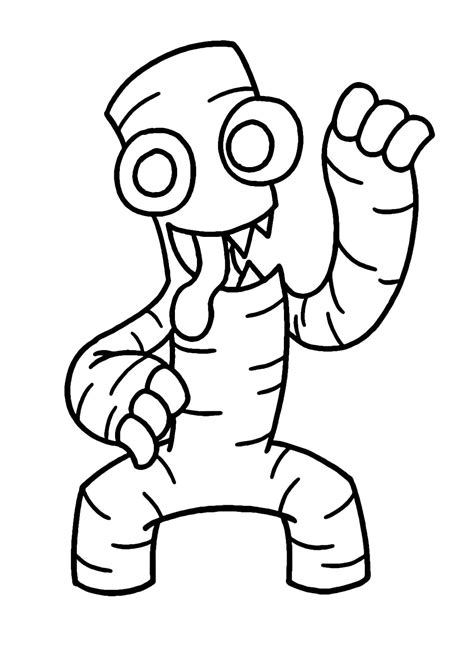 Coloriage Dessine Un Joli Vert Rainbow Friend Dessin Gratuit à Imprimer