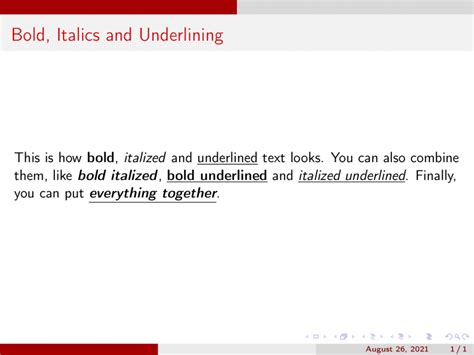Your Beamer Guide To Text Formatting Latex Beamer