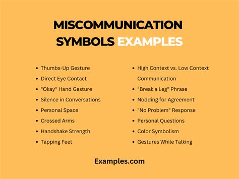 14 Miscommunication Symbol Examples