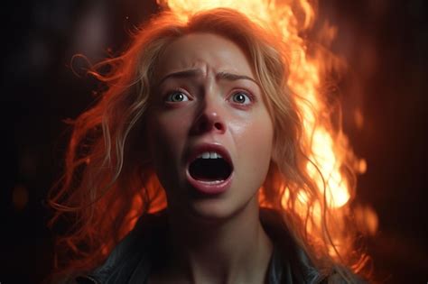 Premium Photo Jawdropping Expression On A Womans Face Generative Ai