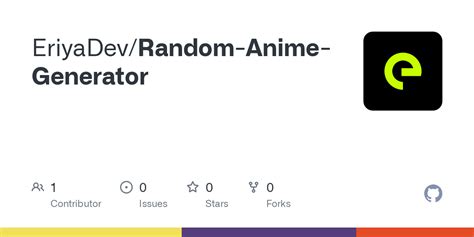 Github Eriyadevrandom Anime Generator