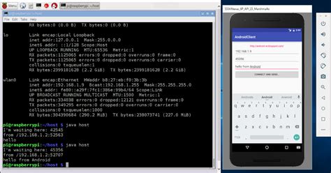 Android Er Android Client To Send Message To Java Server On Raspberry Pi