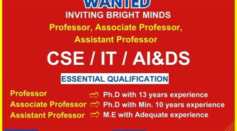 Pandian Saraswathi Yadav Engineering College Arasanoor Wanted Faculty