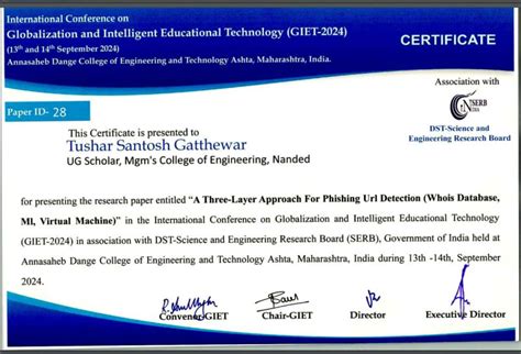 Cybersecurity Phishingdetection Machinelearning Research Giet2024 Ai Datascience