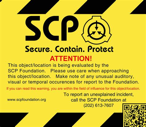 SCP Warning Sign By Neutron Quasar On DeviantArt