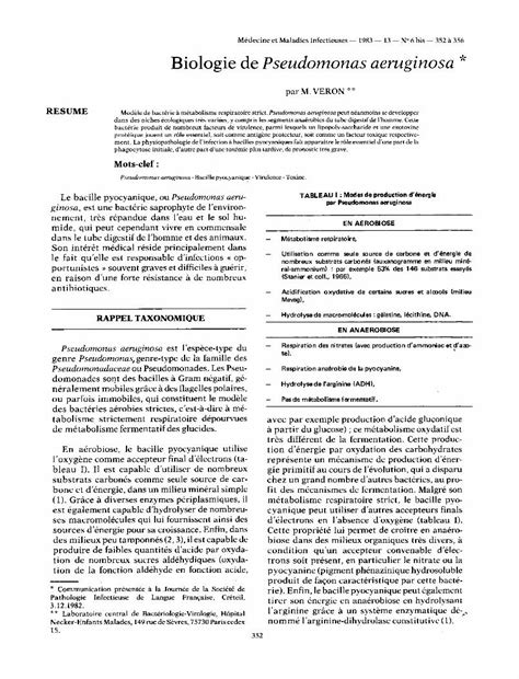 Pdf Biologie De Pseudomonas Aeruginosa Dokumen Tips