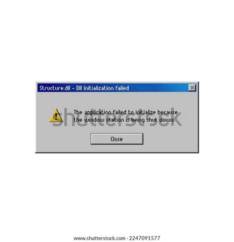 Error Window Message Computer System Warning Stock Vector Royalty Free