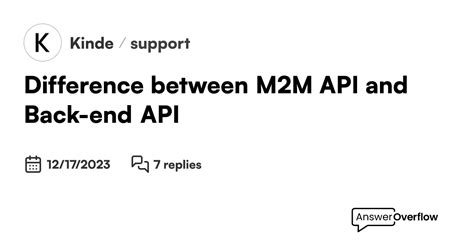 Difference Between M2m Api And Back End Api Kinde