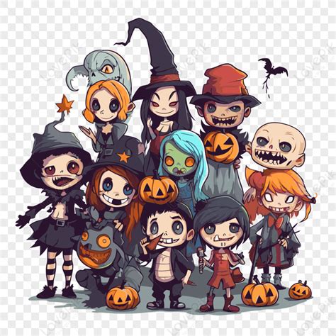 할로윈 의상 파티 벡터 만화 클립 아트 상표 Png 일러스트 무료 다운로드 Lovepik