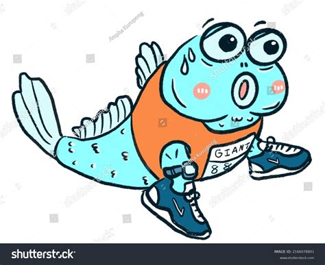 Cartoon Giant Mudskipper Had Dream Running ภาพประกอบสต็อก 2166078801 Shutterstock