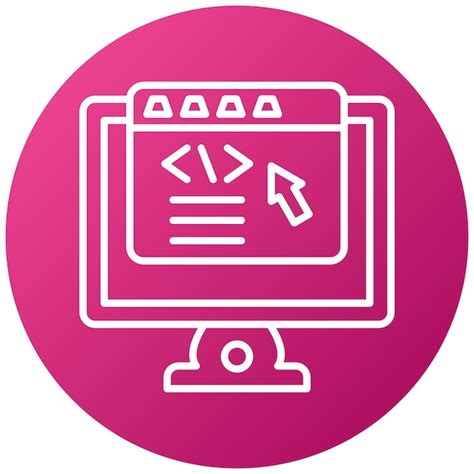 Diseño Vectorial Estilo De Icono De Desarrollo De Frontend Vector Premium
