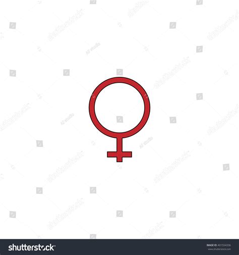Female Sex Icon Red Flat Simple Stock Vector Royalty Free Shutterstock