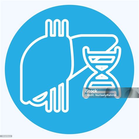 아이콘 간 낭종 간장학자 기호와 관련이 있습니다 파란 눈 스타일 심플한 디자인 편집 가능 간단한 일러스트레이션 간염에 대한 스톡