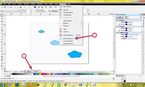 Coreldraw Помощна мрежа Grid Аула урок
