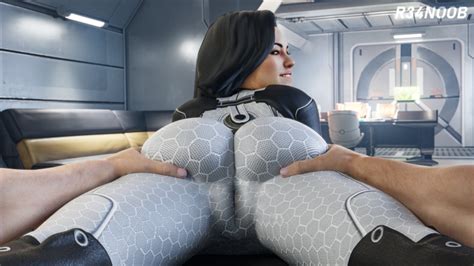 Rule 34 1boy 1girls 3d Ass Ass Focus Big Ass Big Butt Bioware Black