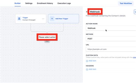 Workflow Action Webhook Outbound Highlevel Support Portal