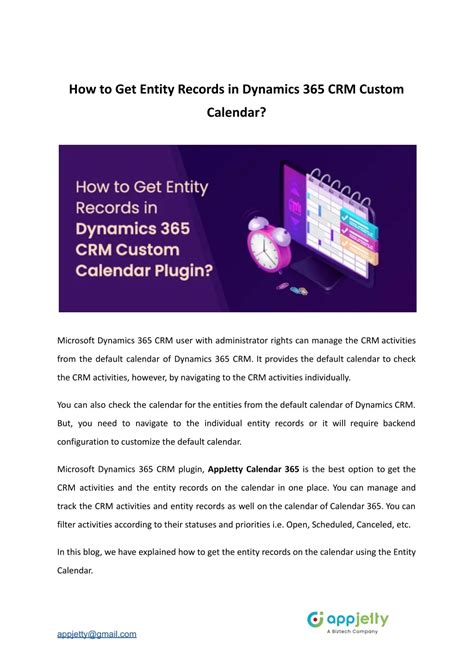 Ppt How To Get Entity Records In Dynamics 365 Crm Custom Calendar Powerpoint Presentation