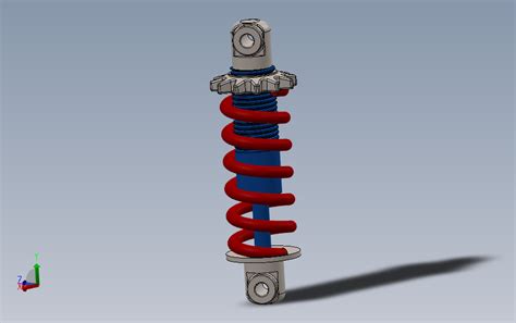 自行车减震器solidworks 2009模型图纸下载 懒石网