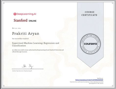 Prakriti Aryan On Linkedin Machinelearning Datascience Coursera Andrewng