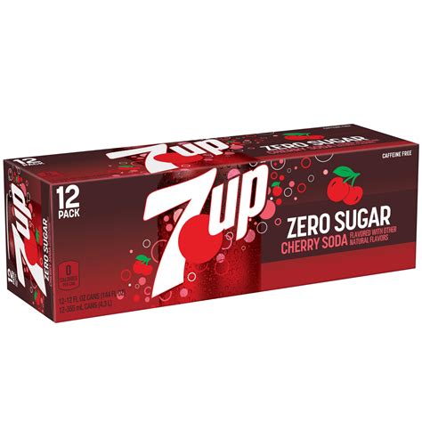 7up Cherry Zero Sugar Soda 12 Fl Oz Cans 12 Pack Lords Of The Drinks
