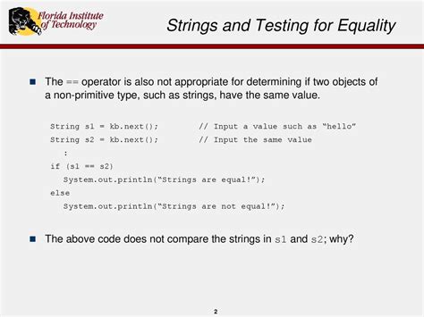 strings testing for equality with strings ppt download