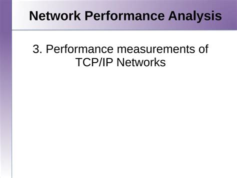 Solution Network Performance Analysis Studypool