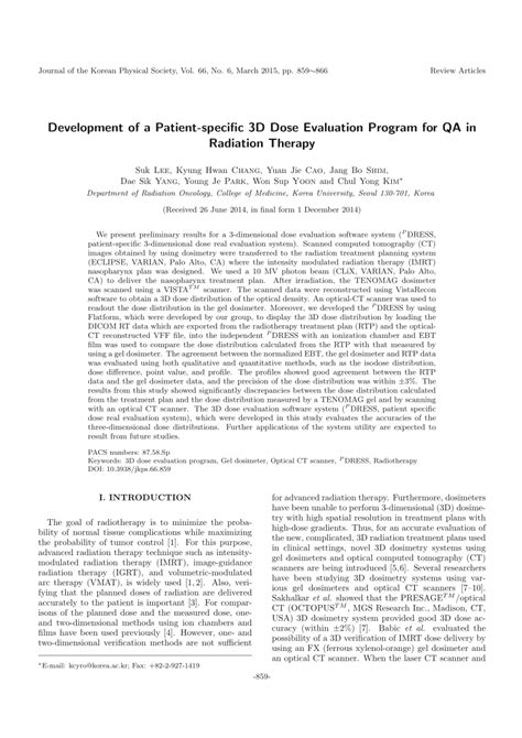 pdf development of a patient specific 3d dose evaluation program for